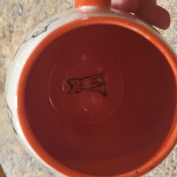 Meritage | Dining | Foxes Sitting Allover Print Orange Interior Handle ...